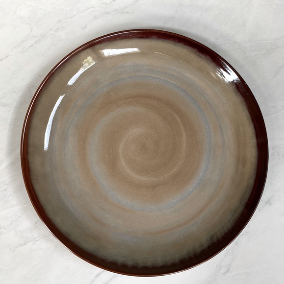 Sango | Dining | Sango Nova Brown Edge Round Ceramic Serving Platter ...